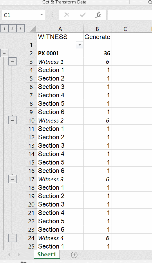 Grouping Multiple Ranges In Excel