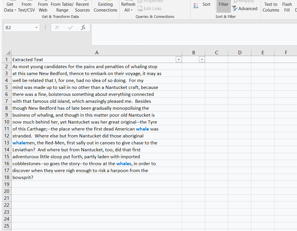 Excel formula to check to see if a cell contains a string