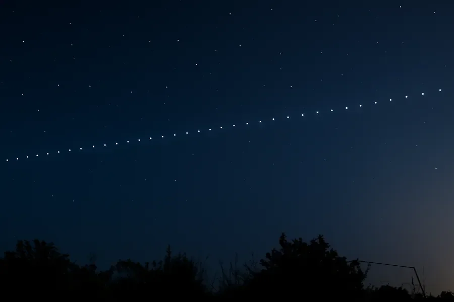 Starlink Satellite Train: Tracking Satellites in the Sky