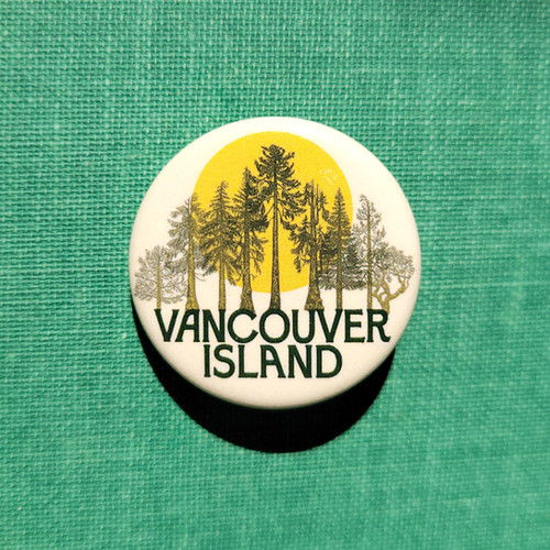 Vancouver Island - Treeline Pinback Button | Hello Yellow Canary
