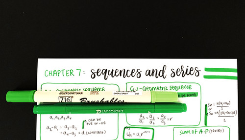 Topic 7 - Sequences and Series (One Page Summary) | studycollab