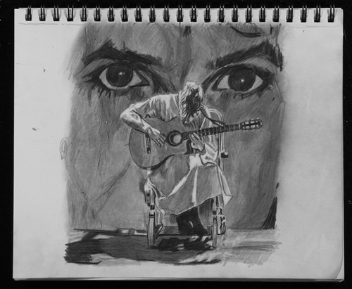 "Hi Ren!": Original Sketch by artist Robb Scott (9" x 12") | mysite