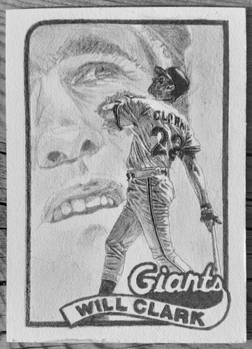 ORIGINAL CARD ART | Will Clark San Francisco Giants | mysite