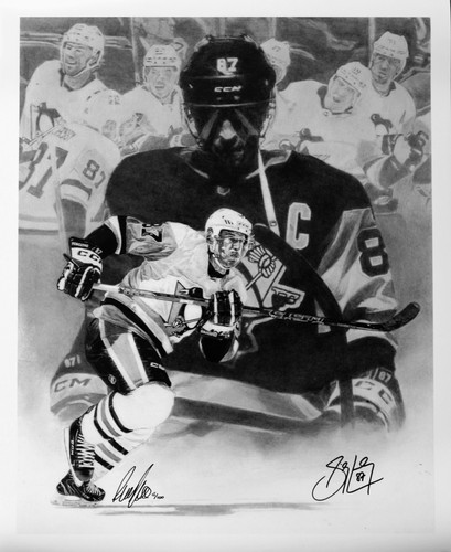 Sidney Crosby Autographed Art Print created by artist Robb Scott.