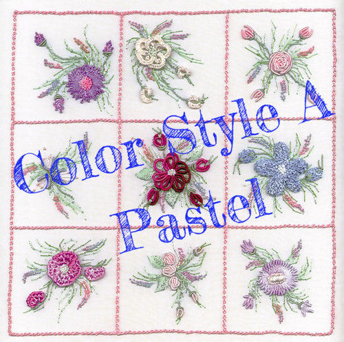 1821 Nine Flower Sampler A/B Print | EdMar Online