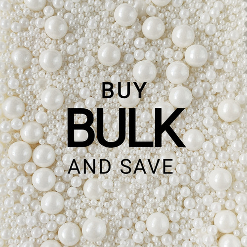 Deluxe Pearlised White Solid Sprinkle Blend, Basics Bulk | PICNARTsugar ...
