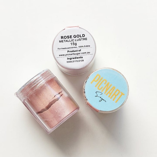 Metallic Lustre - Rose Gold 15g | PICNARTsugar Pty Ltd