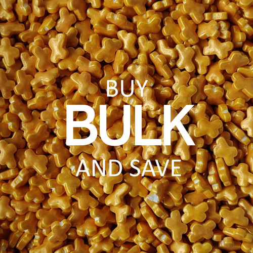 Gold Cross Pressed Candy Sprinkles BULK 1kg | PICNARTsugar Pty Ltd