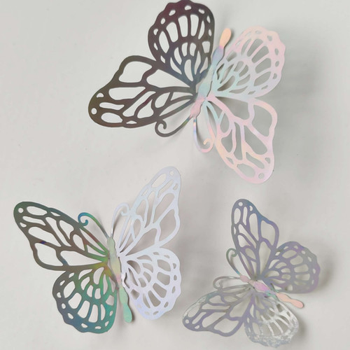 Silver Butterfly Cake Toppers 12 Pack | PICNARTsugar Pty Ltd