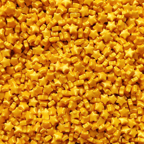 Small Gold Stars, Basics Sparkling Sprinkles 60g | PICNARTsugar Pty Ltd