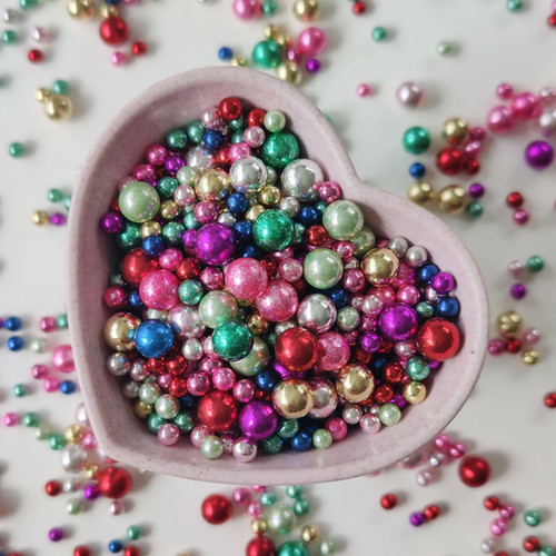 Luxe Gleaming Pearls Metallic Sprinkle Blend 60g | PICNARTsugar Pty Ltd