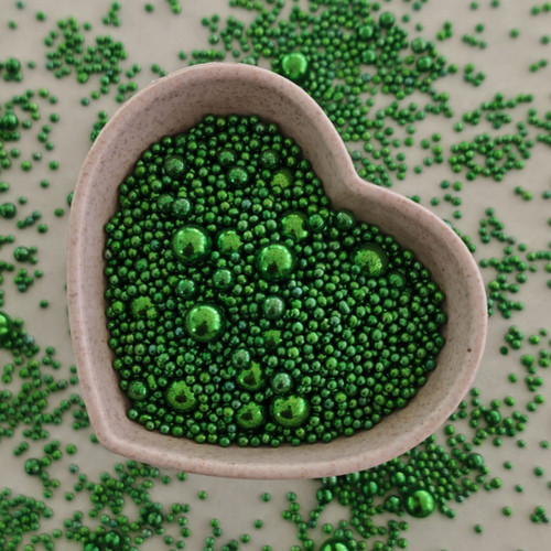 Deluxe Dark Green Metallic Solid Sprinkle Blend 120g | PICNARTsugar Pty Ltd