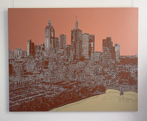 Melbourne in Haze 121x152cm | Sebnem Gencer