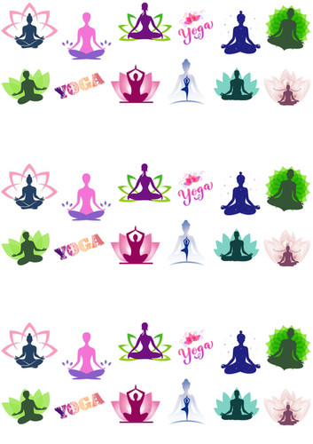 36 Stand Up Edible Wafer Paper Yoga Cake Toppers | Top That Shop