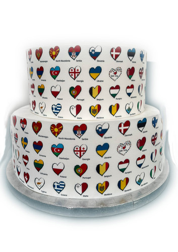 Eurovision Flag Cake Border Decor Icing Sheet Decoration | Top That Shop