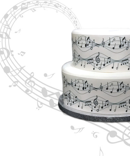 Musical Music Notes Border Decor Icing Sheet Cake Decoration | Top That ...