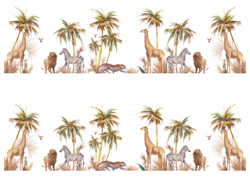 African Safari Border Decor Icing Sheet Cake Decoration | Top That Shop