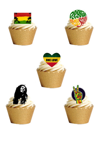 27 Stand Up Reggae Edible Wafer Paper Cake Toppers | Top That Shop