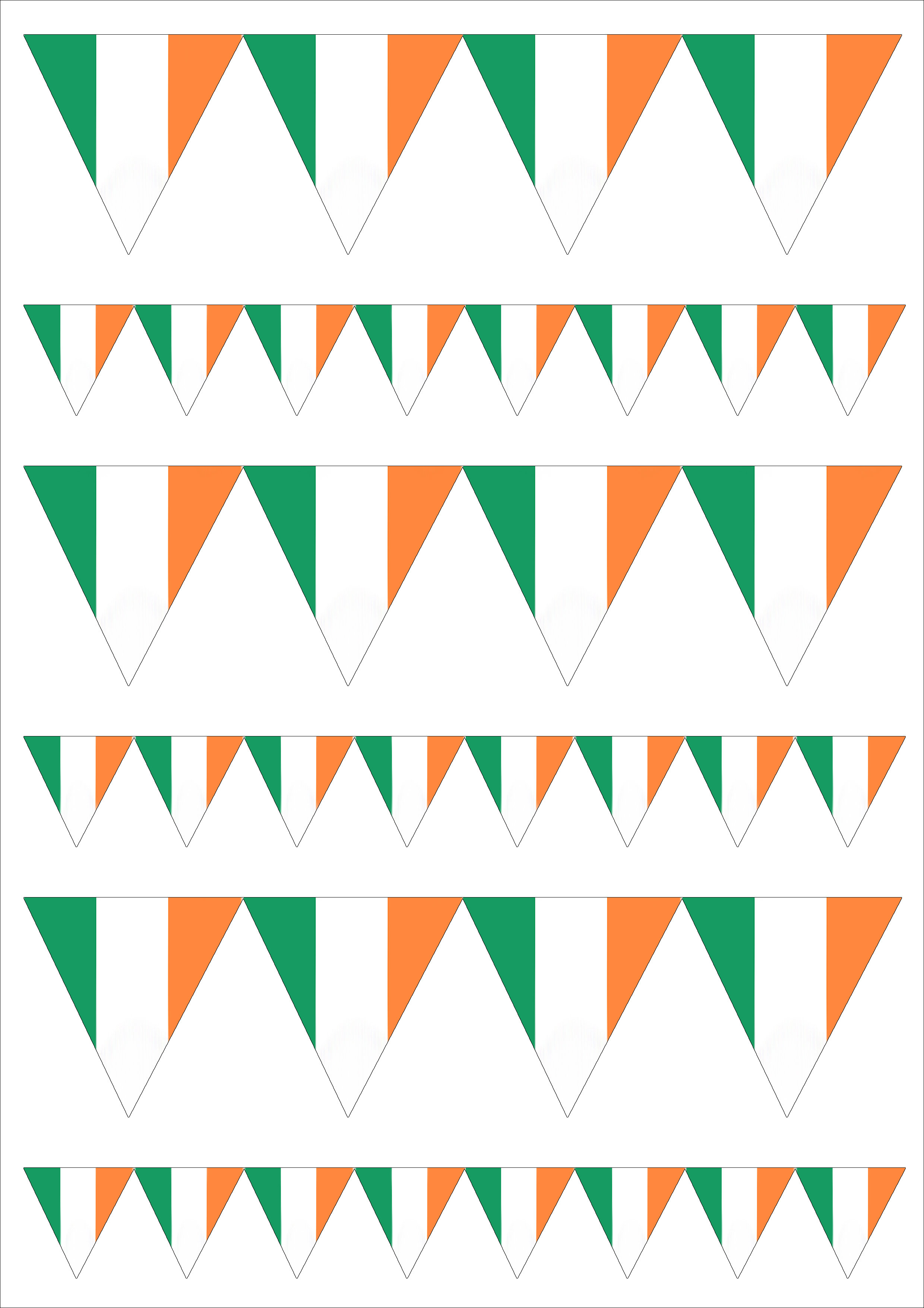 Ireland Irish Flag Bunting 2 Sizes Decor Icing Sheet Decoration | mysite