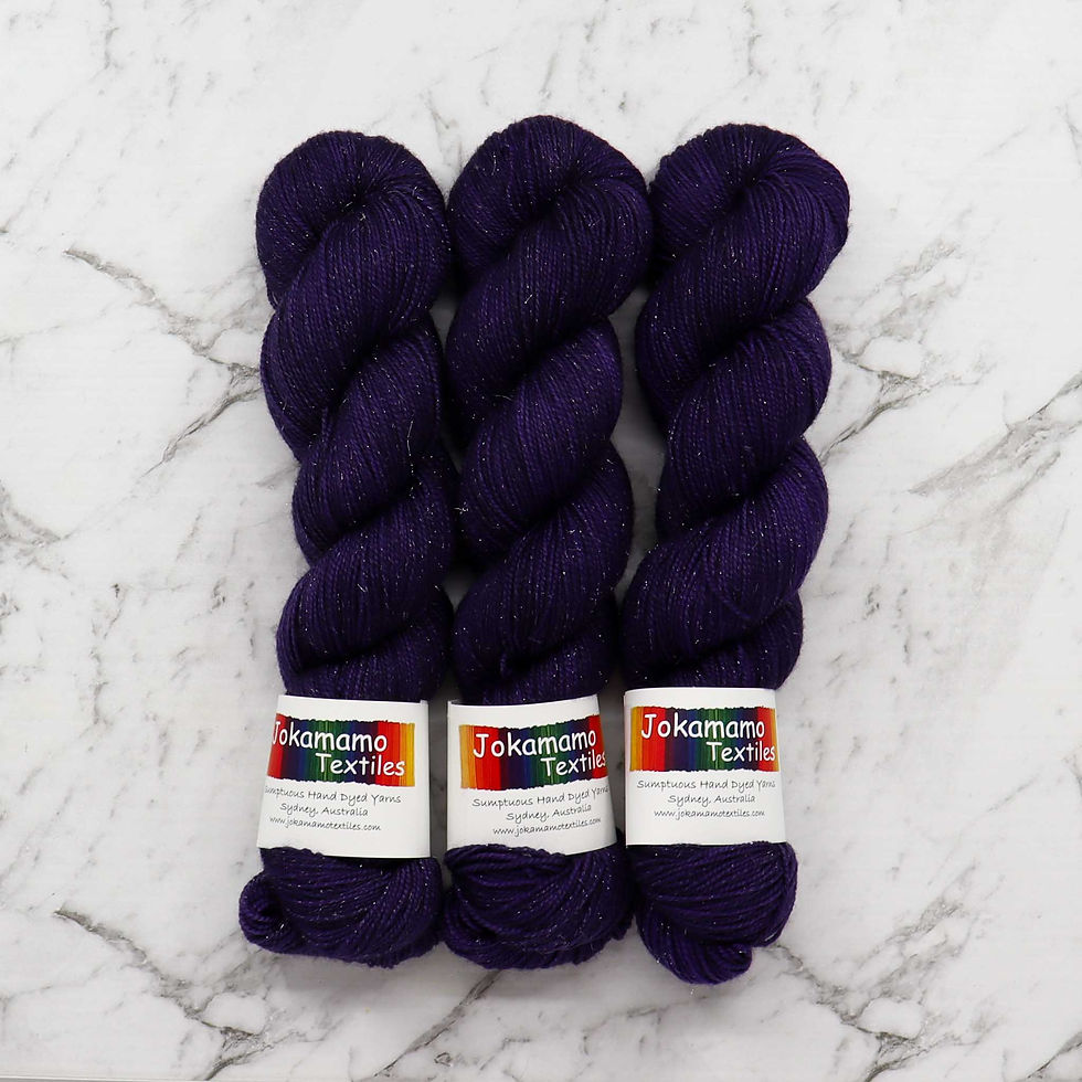 Sparkly Purple Rain Merino Stellina Yarn | Jokamamo