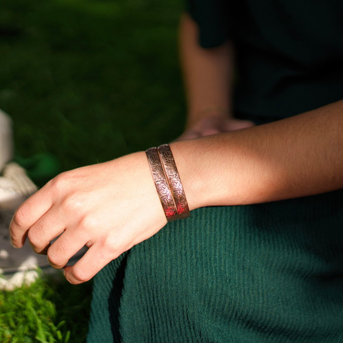 Handcrafted BUDDHIST Copper Bracelet | Healing Bangle | Handmade in ...