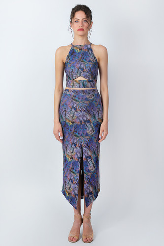 Purple Senaryotik - Double Slit Tango Skirt & Bridge - Tango Top Set ...