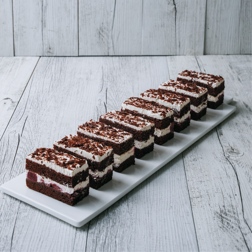 Black Forest Rectangular Cake Slices - Box x 8 | New York Cakes