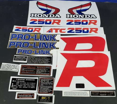 Custom clone 1987 Honda ATC 250R full decal set | Jb Promo