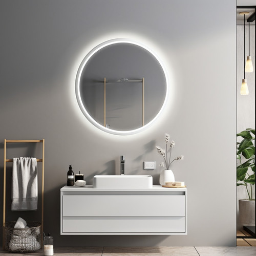 Circle LED Mirror Aluminum Frame | The Light Mirror