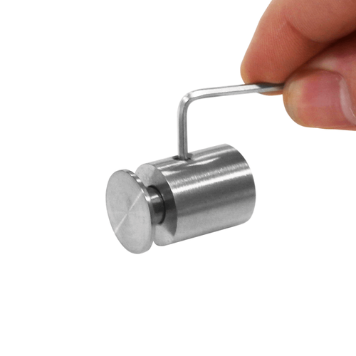 Stainless Steel Lockable Sign Stand Off Fixing | Polaris POS Store