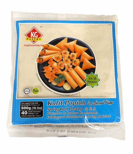 KG Spring Roll Pastry 8.5” 40 sheets 500g | MyPinoyShop