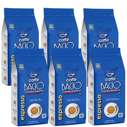 Café Espresso Bacio kilo 6 pzas. grano o molido, envío gratis | Caffé BACIO