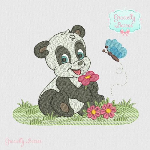 Matriz de Bordado Urso Panda 003 | Gracielly Barros
