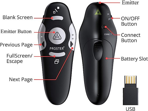 Wireless Presenter with laser pointer | Leaders Killarney