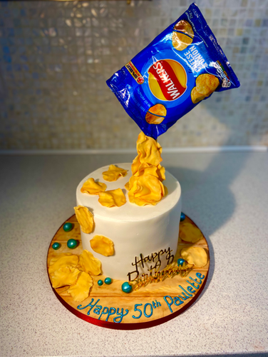 Pouring Crisps Cake (Floating/Gravity Defying!) | rosiescakes