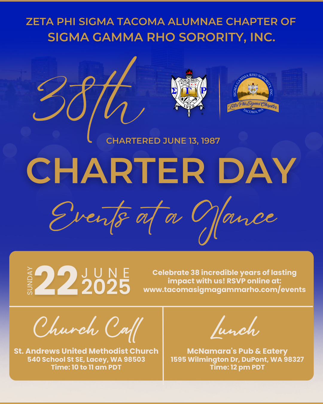 Zeta Phi Sigma Chapter 38th Charter Day Events | Tacoma SGRho