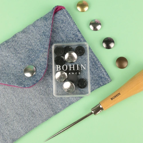 Finger Snaps - 14mm - Metal finish - by Bohin | Sublime Stitchery