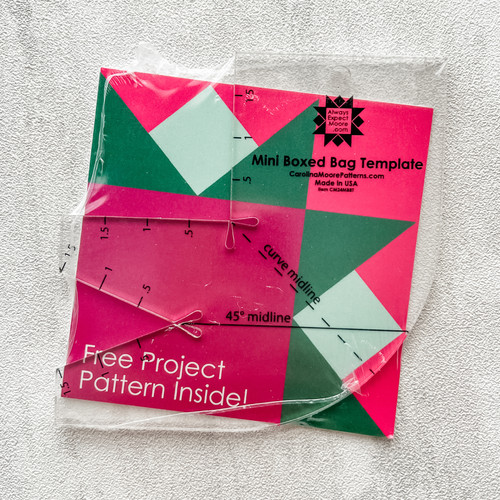 Mini Boxed Bag Template by Carolina Moore | Sublime Stitchery