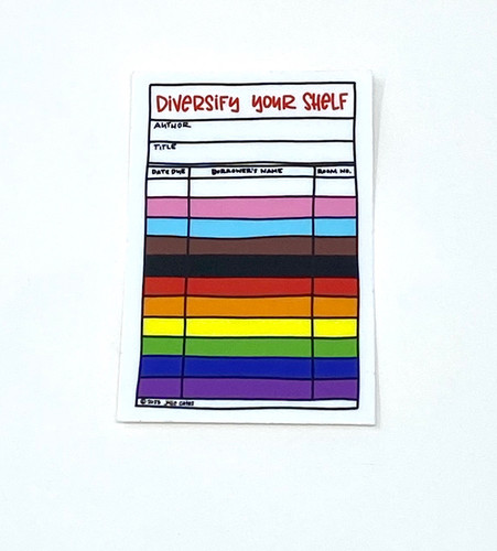 W-Diversify Your Shelf Vinyl Sticker | onthepot