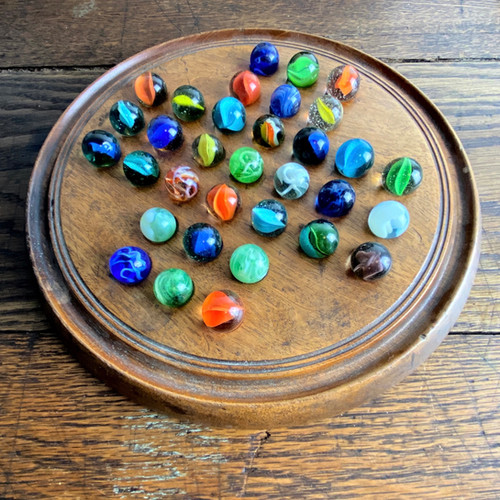 Vintage Solitaire Board and Marbles | Briggs & Oliver