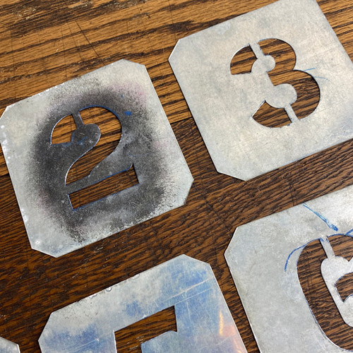 Set of Vintage Zinc Number Stencils | Briggs & Oliver