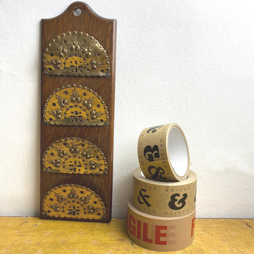 Hanging Brass & Oak Letter Rack | Briggs & Oliver