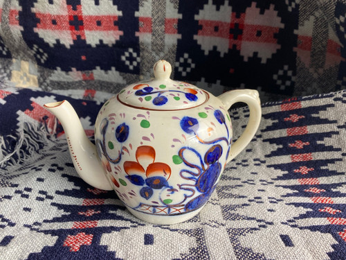 Antique Gaudy Welsh Teapot | Briggs & Oliver
