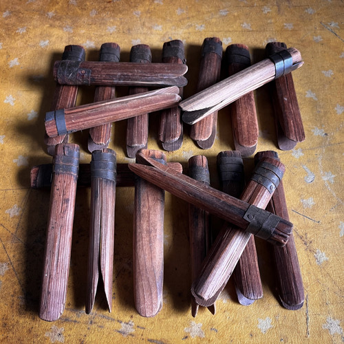 19 Antique Handmade ‘Gypsy’ Pegs | Briggs & Oliver