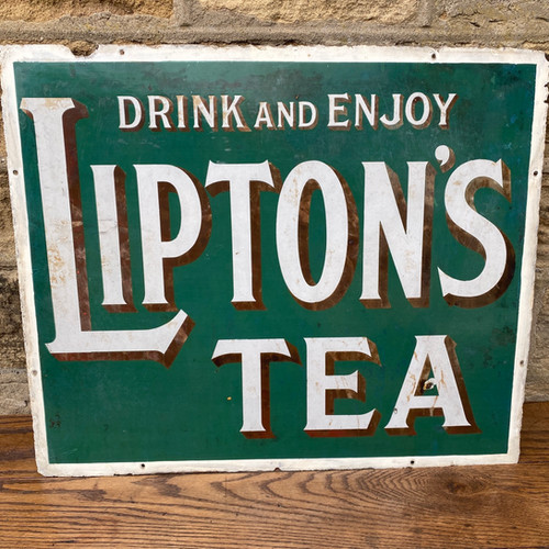Antique Enamel Tea Sign | Briggs & Oliver
