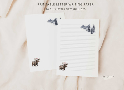 Printable Christmas Letter Writing Paper, Lined and Blank sheets | Slow ...