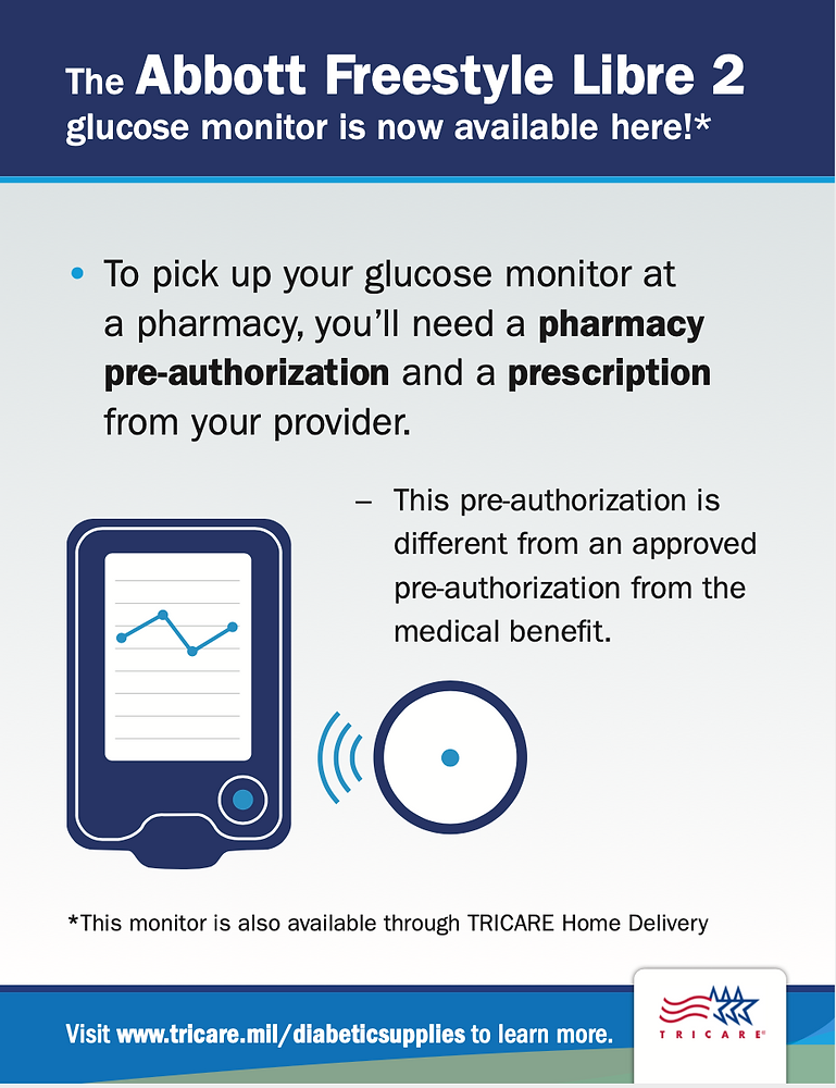 TRICARE Pharmacy Program now covers Continuous Glucose Monitors (CGMs)