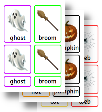 Three Part Cards - Halloween | Acorns to Oak Trees