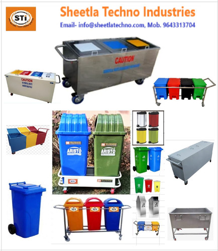 Bio Medical Waste Bin Trolley, Biomedical Segregation Waste Bin Trolley ...