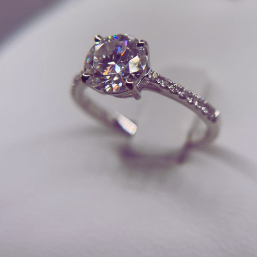 1.05 Carat Round, 14k White Gold Ring | GC Diamonds
